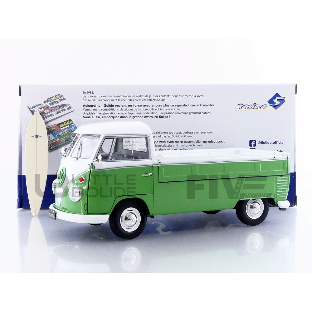 S1806705 – SOLIDO 1/18 - VOLKSWAGEN Combi T1 Pick-Up - 1950 - Five Diecast