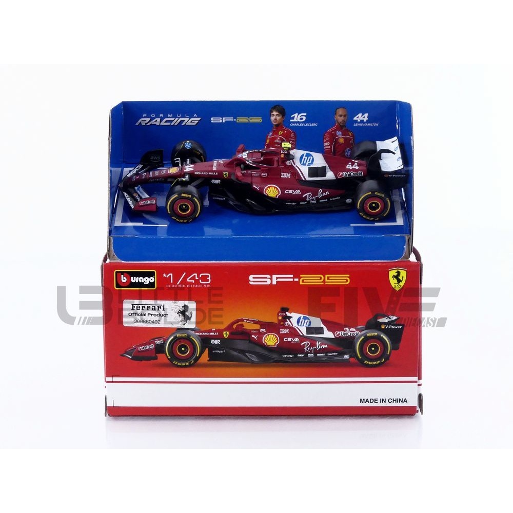 36853-H44 – BBURAGO 1/43 - FERRARI SF-25 - Season Car GP 2025 (L ...