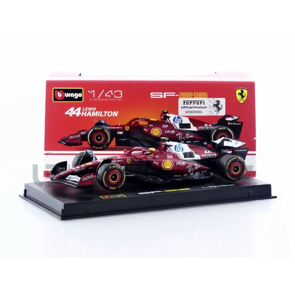 36852-H44 – BBURAGO 1/43 - FERRARI SF-25 - Season Car GP 2025 (L ...