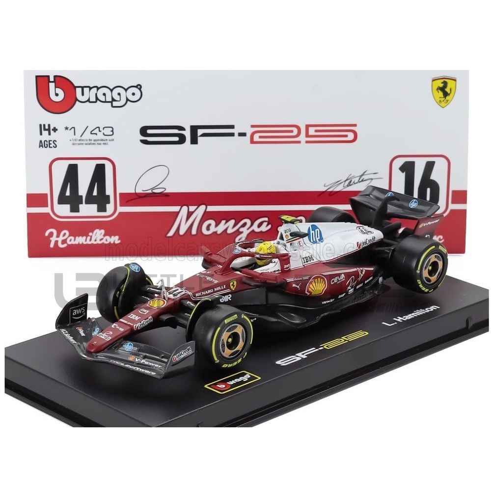 36852-H44-Monza – BBURAGO 1/43 - FERRARI SF-25 - Italian GP 2025 (L ...