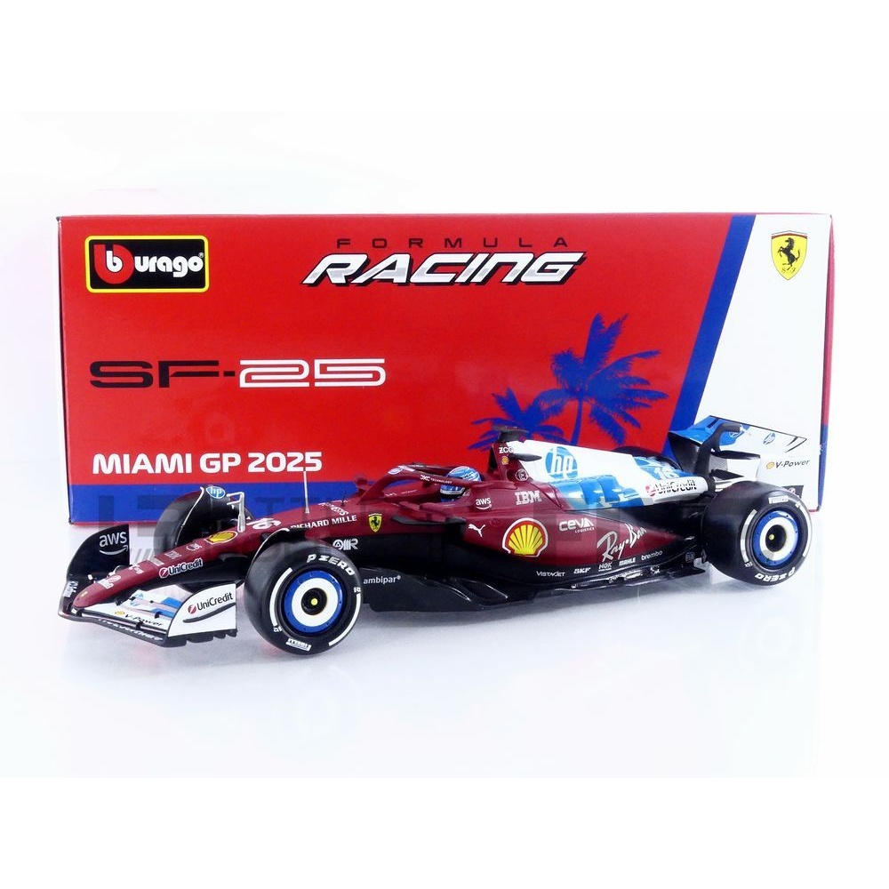 16816-L16-Miami – BBURAGO 1/18 - FERRARI SF-25 - Miami GP 2025 (C ...