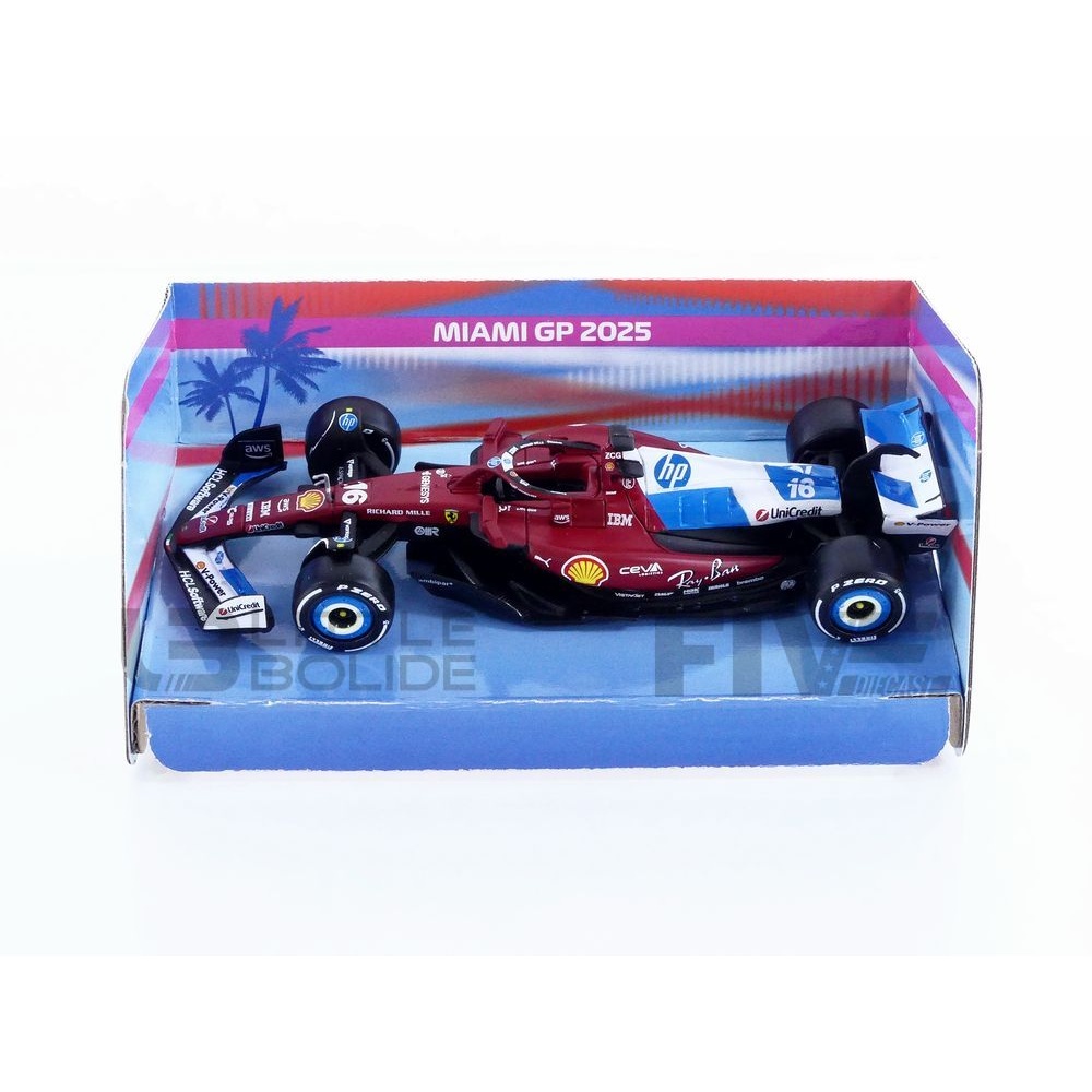 36853-L16-Miami – BBURAGO 1/43 - FERRARI SF-25 - Miami GP 2025 (C ...